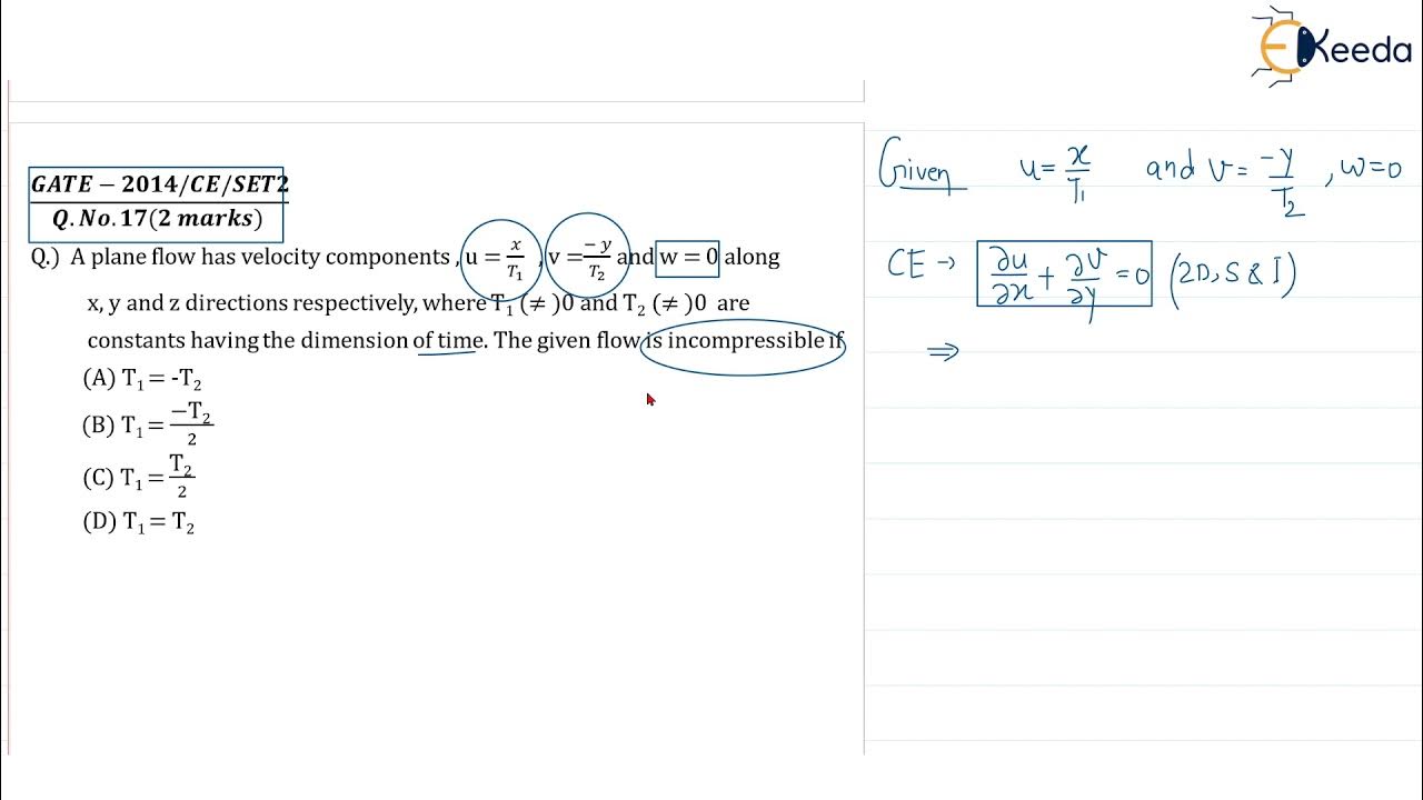 Fluid Mechanics : Step-by-Step Guide | Solving Previous Year GATE Question 17 - YouTube
