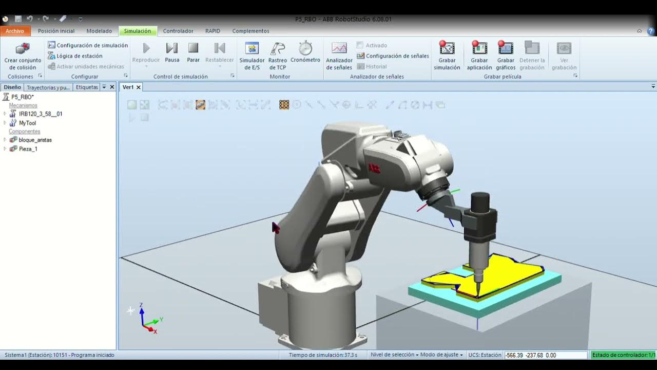 PRACTICA 5 - ABB RobotStudio - YouTube