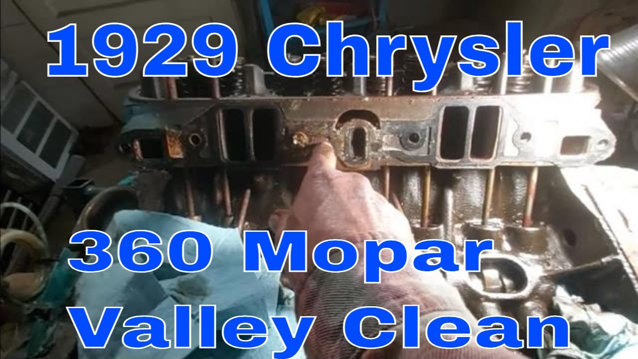 1929 Chrysler 360 valley clean cam lifters block painted - YouTube