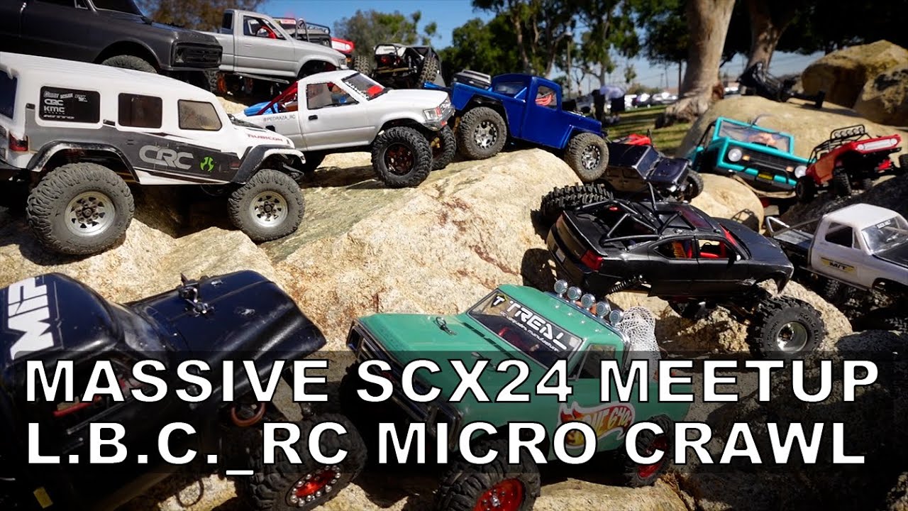 MASSIVE SCX24 MEETUP @l.b.c_rc MICRO CRAWL - YouTube