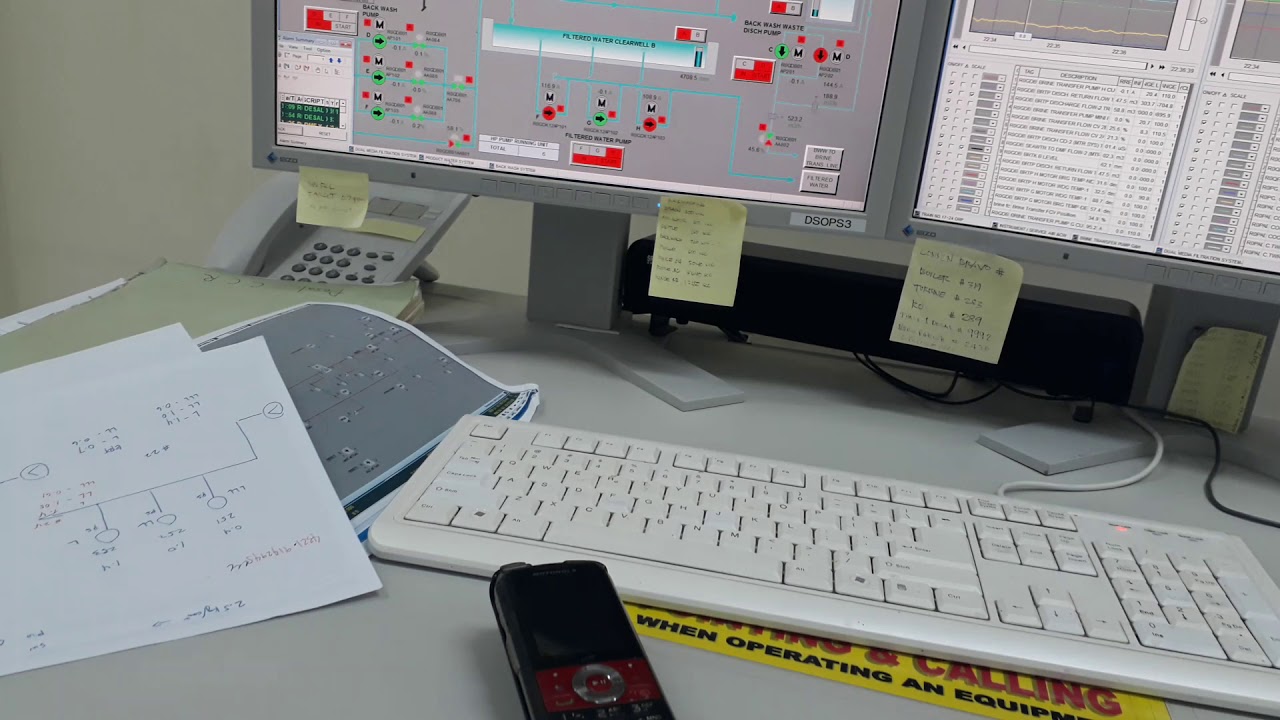 Desalination Plant DCS Control Room Operation - YouTube