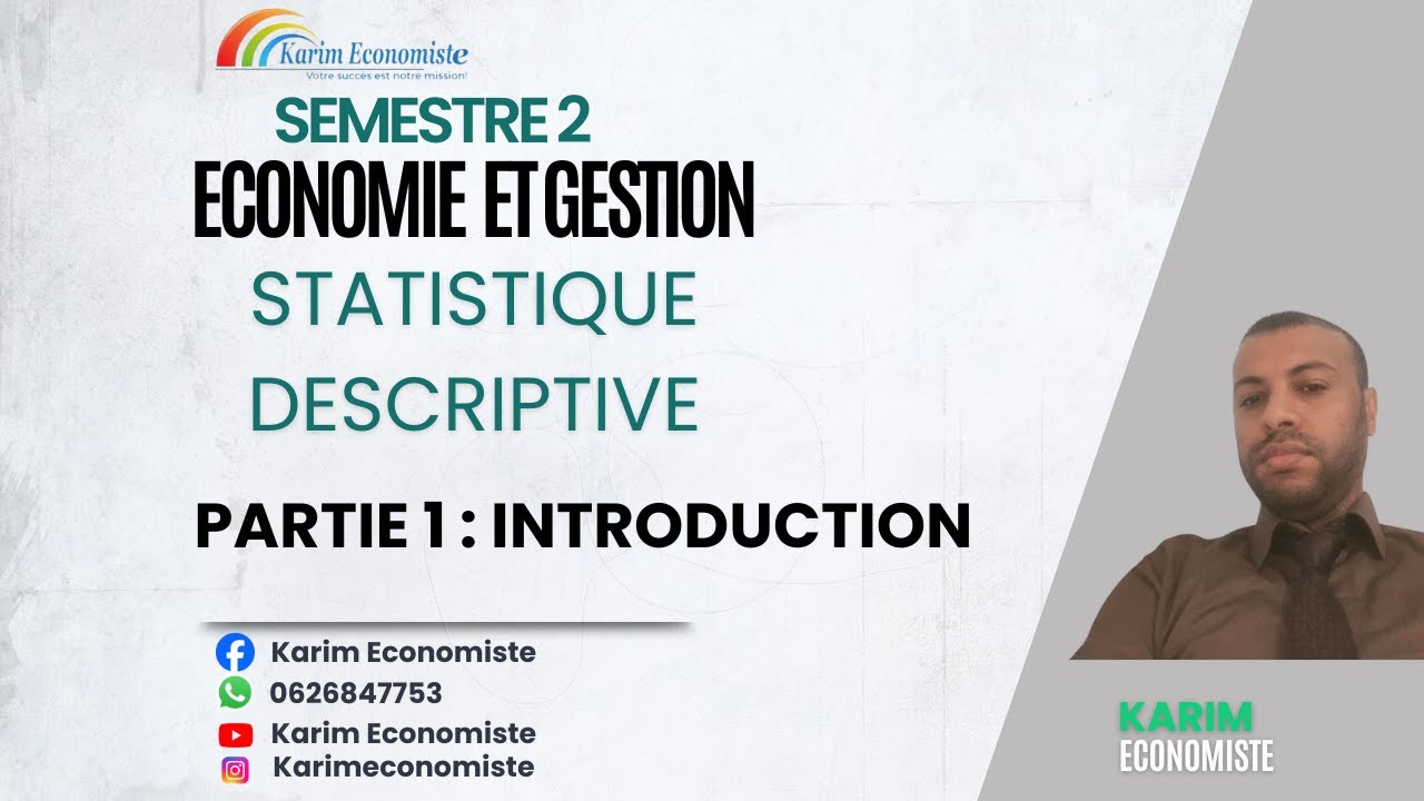 Statistiques descriptive S2 Partie 1 introduction - YouTube