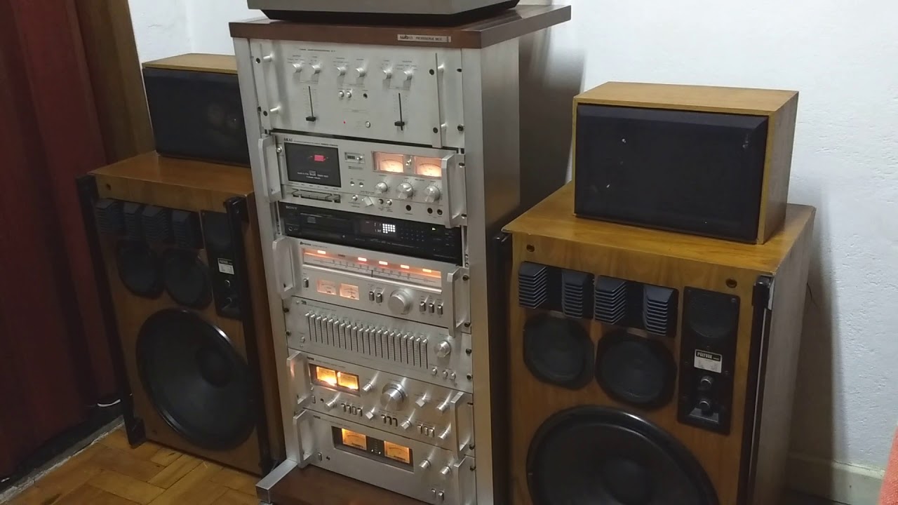 Conjunto de som Vintage Polyvox Akai Sony Completo - YouTube