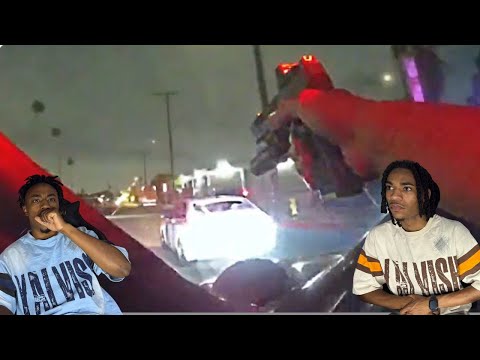 Wild Video Shows Man Shooting at LAPD Officers With a Machine Gun During Traffic Stop