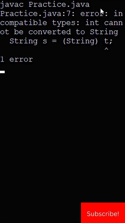 Java Integer To String Casting | Common Mistake #shorts - YouTube