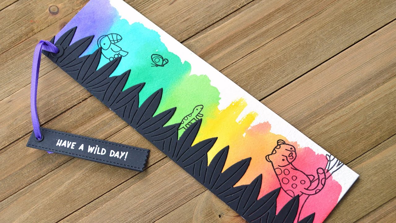 Water-colored bookmark - YouTube