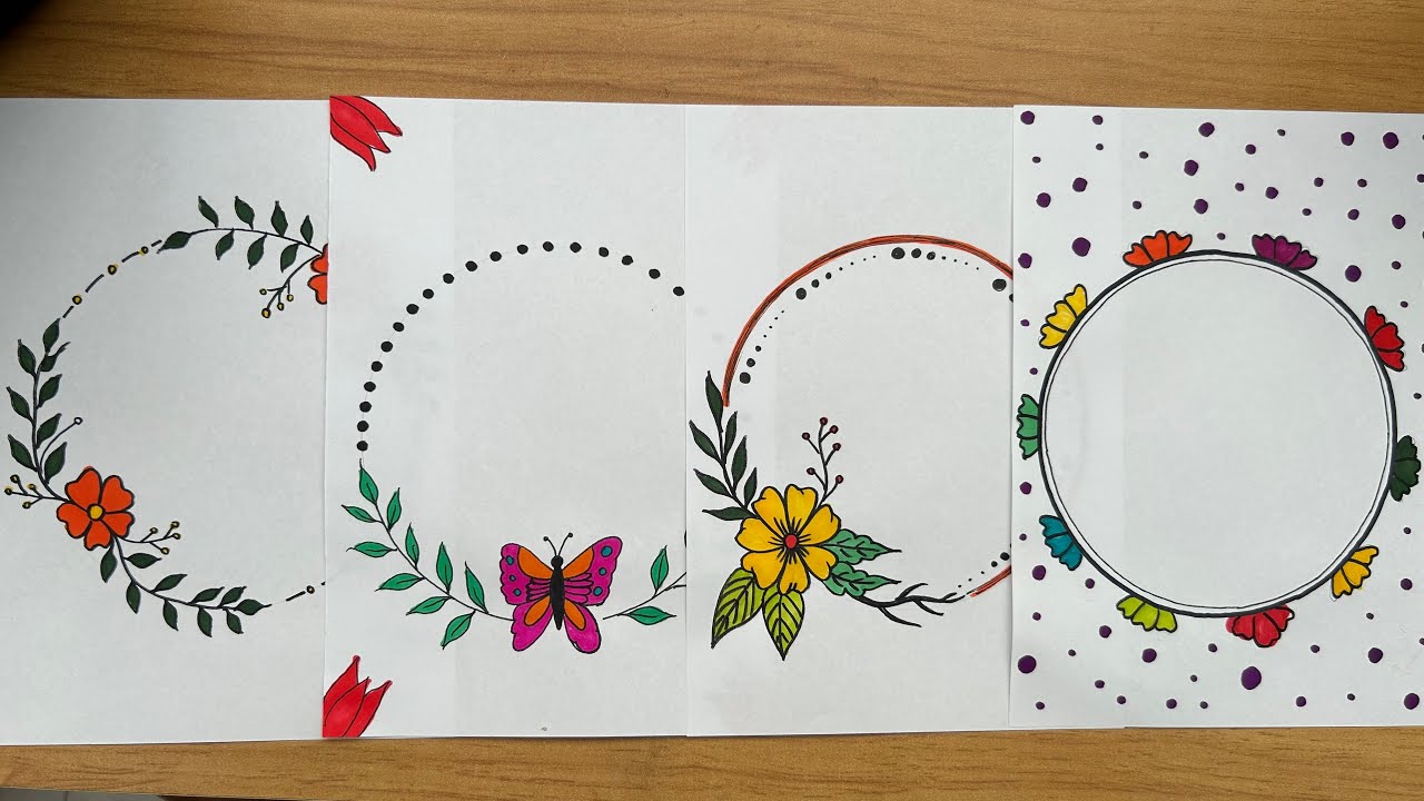 Very Easy ⭕ Circle Design || Assignment Front Page Design || Border ...