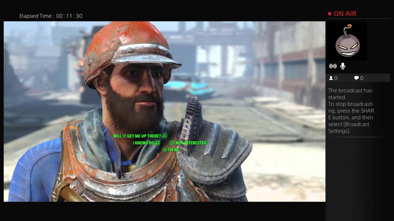 Johnny homza Live PS4 FALLOUT4 - YouTube