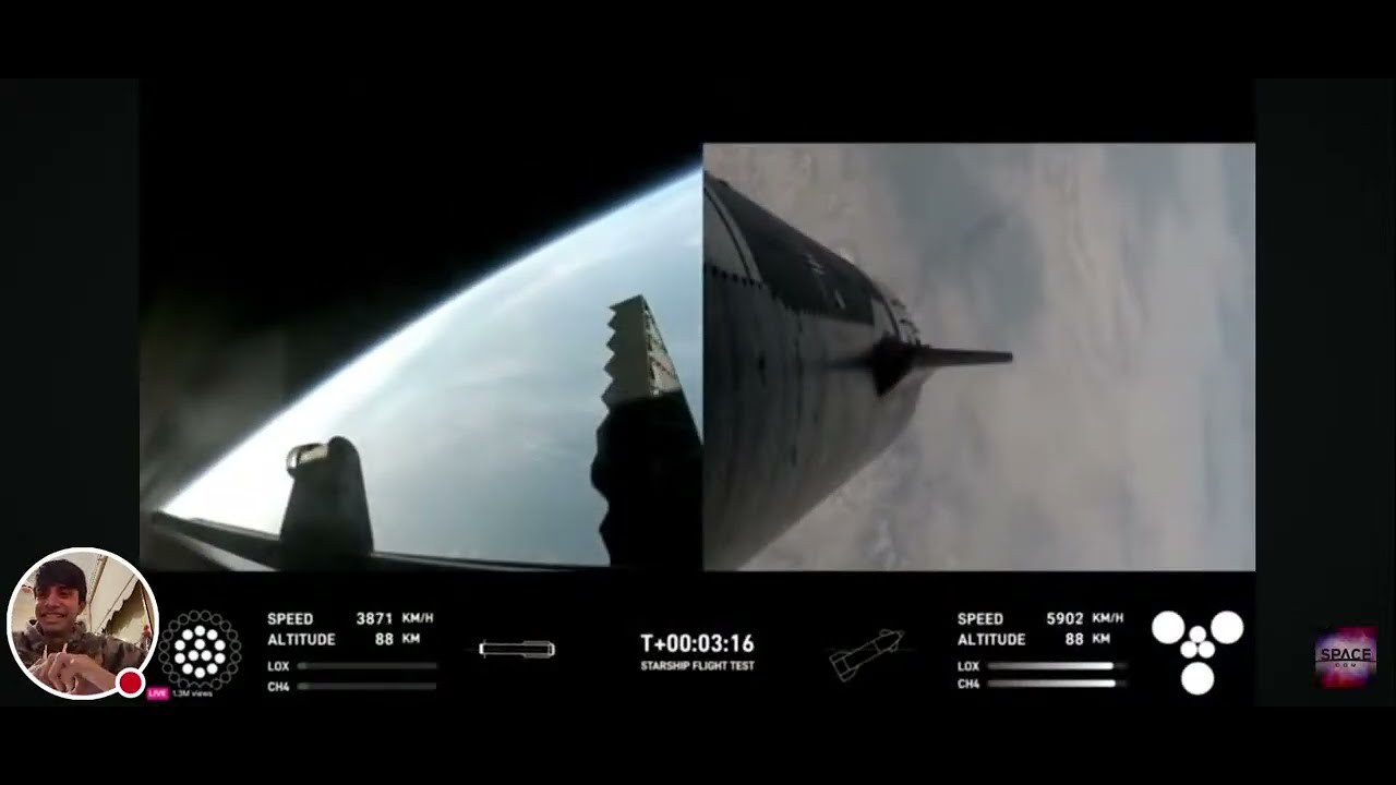 Spacex Starship Fourth Flight Test pt3 - YouTube