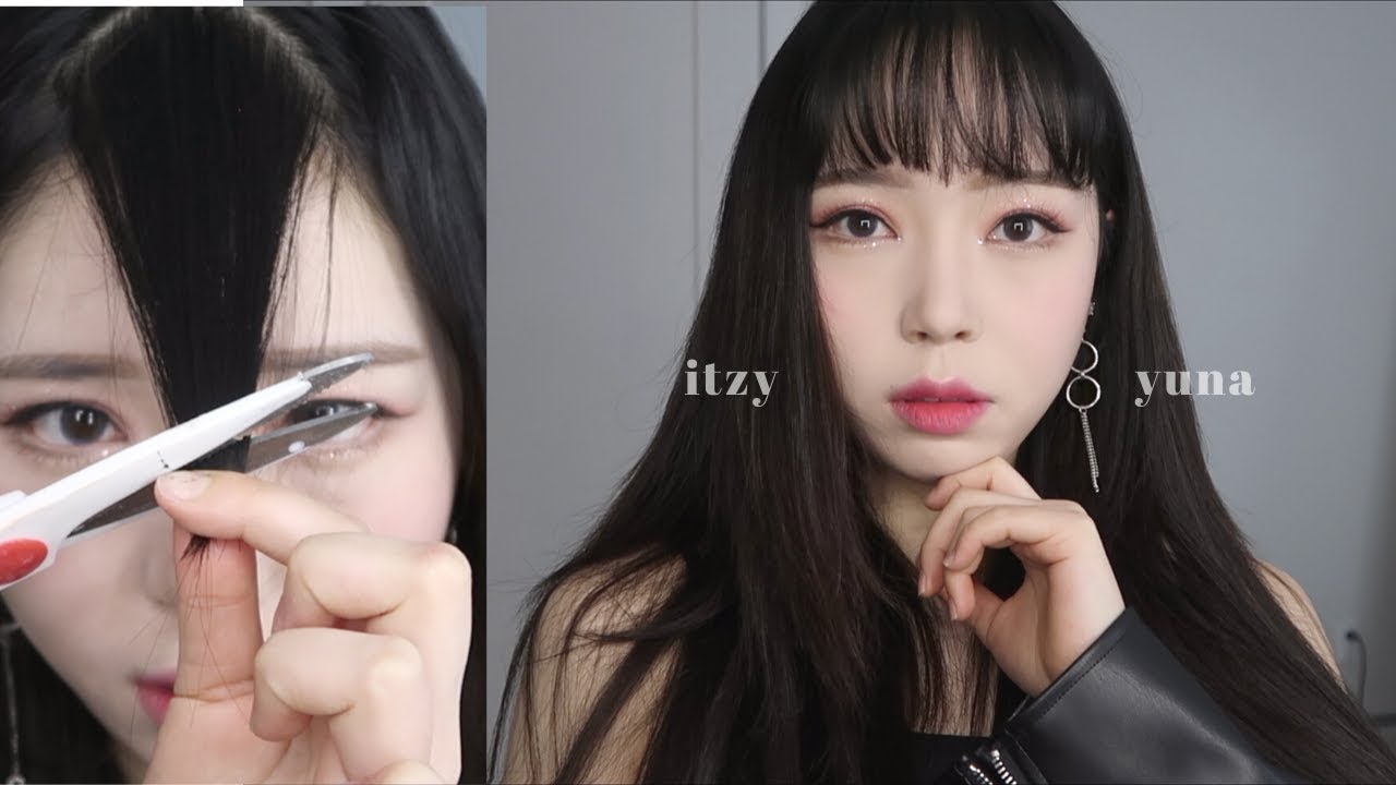 itzy “wannabe” yuna makeup (cutting my bangs again) [kpop makeup series ...
