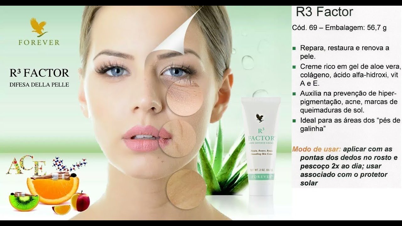 R3 Factor , Forever Living Para Tratamento Mancha e Rejuvenescimento ...