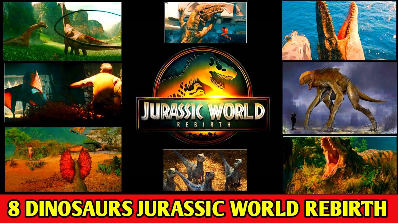 8 DINOSAURS CONFIRM IN JURASSIC WORLD REBIRTH MOVIE - YouTube