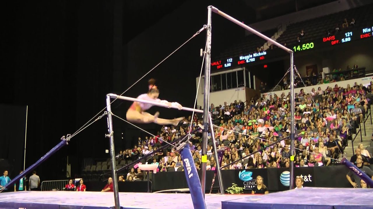 Macy Toronjo - Uneven Bars - 2014 Secret U.S. Classic - YouTube