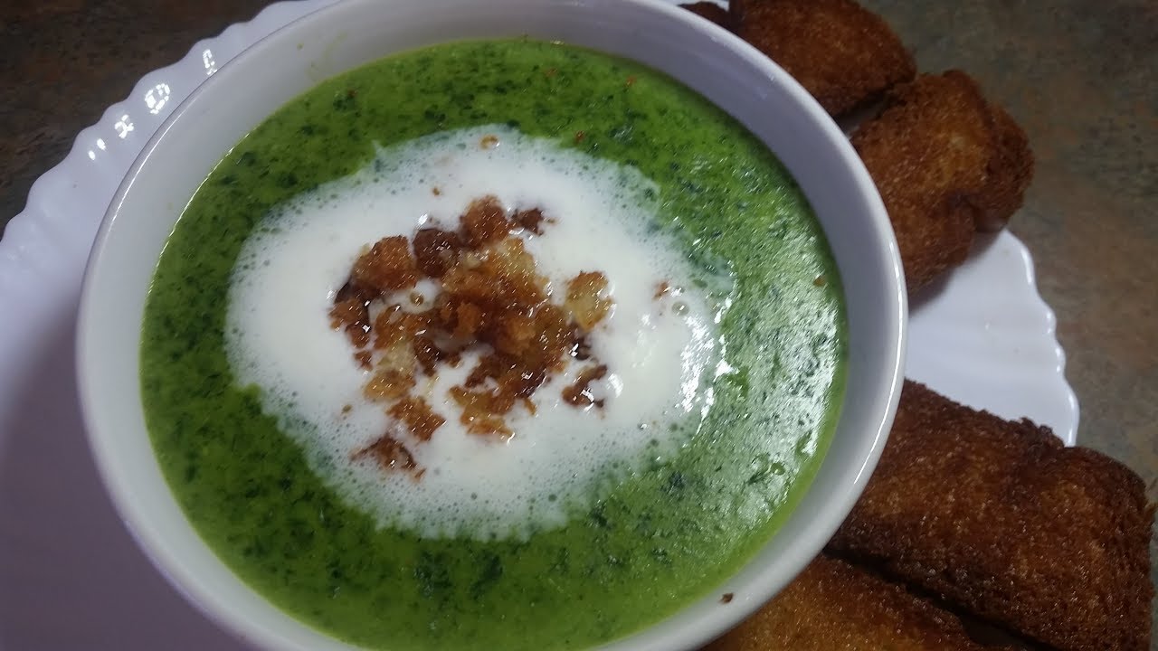 Palak Soup Recipe.How to make Spinach Soup at home. - YouTube