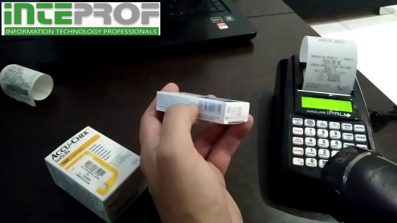 ταμειακή μηχανή proline ipalm με χρήση barcode scanner - YouTube