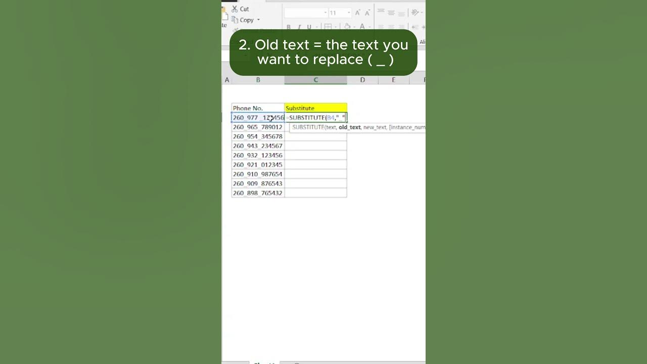 How To Use Substitute Function In Excel Excel Exceltricks Exceltips