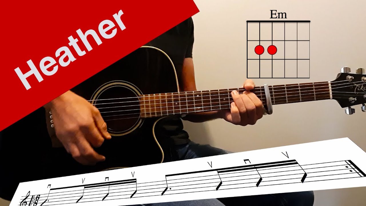 Heather Guitar Tutorial Conan Gray - Easy Chords - Pop songs 2020 - YouTube