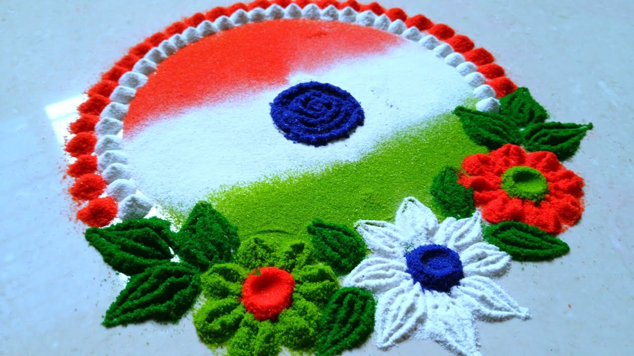 15 August new design rangoli festival rangoli colourful rangoli 15 ...