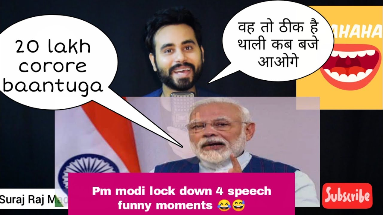 Pm modi on lockdown 4 | pm modi speech funny moments | a comedy video ...