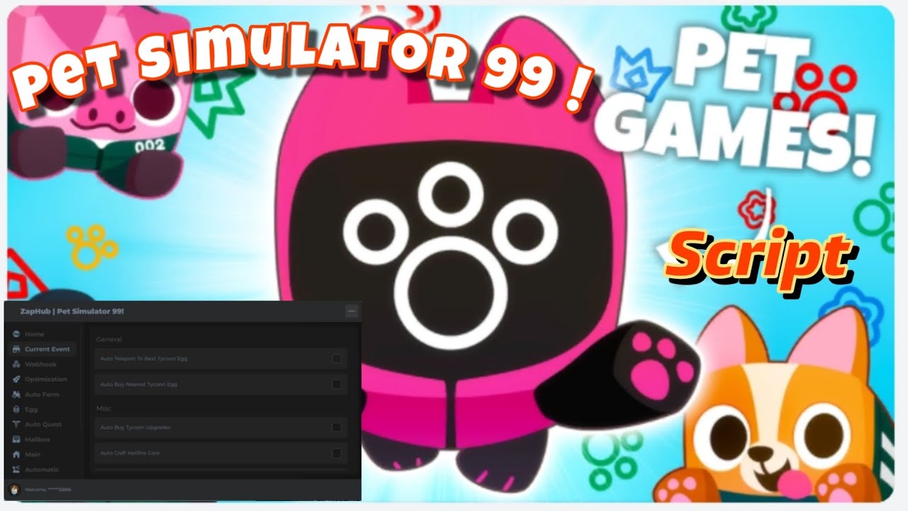 [GOD] PET SIMULATOR 99 SCRIPT/HACK/GUI 🦑 | AUTO SQUID EVENT, AUTOFARM ...