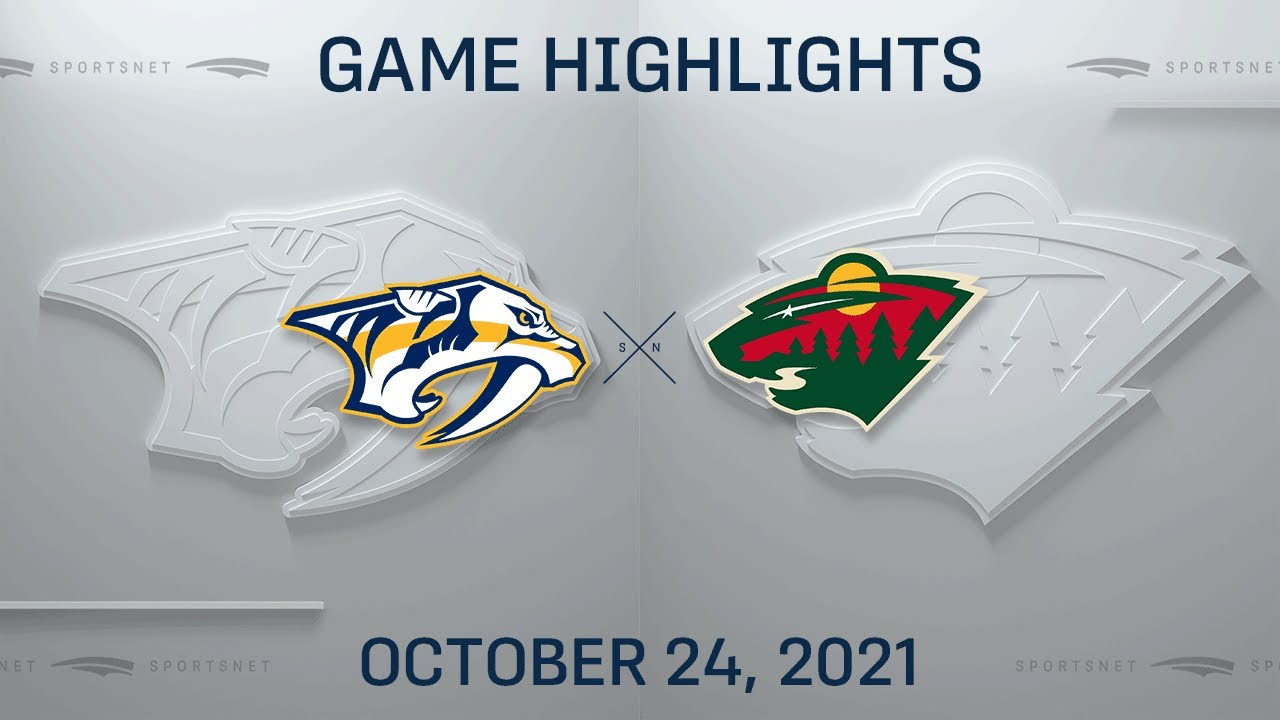 NHL Highlights | Predators vs. Wild - Oct. 23, 2021 - YouTube