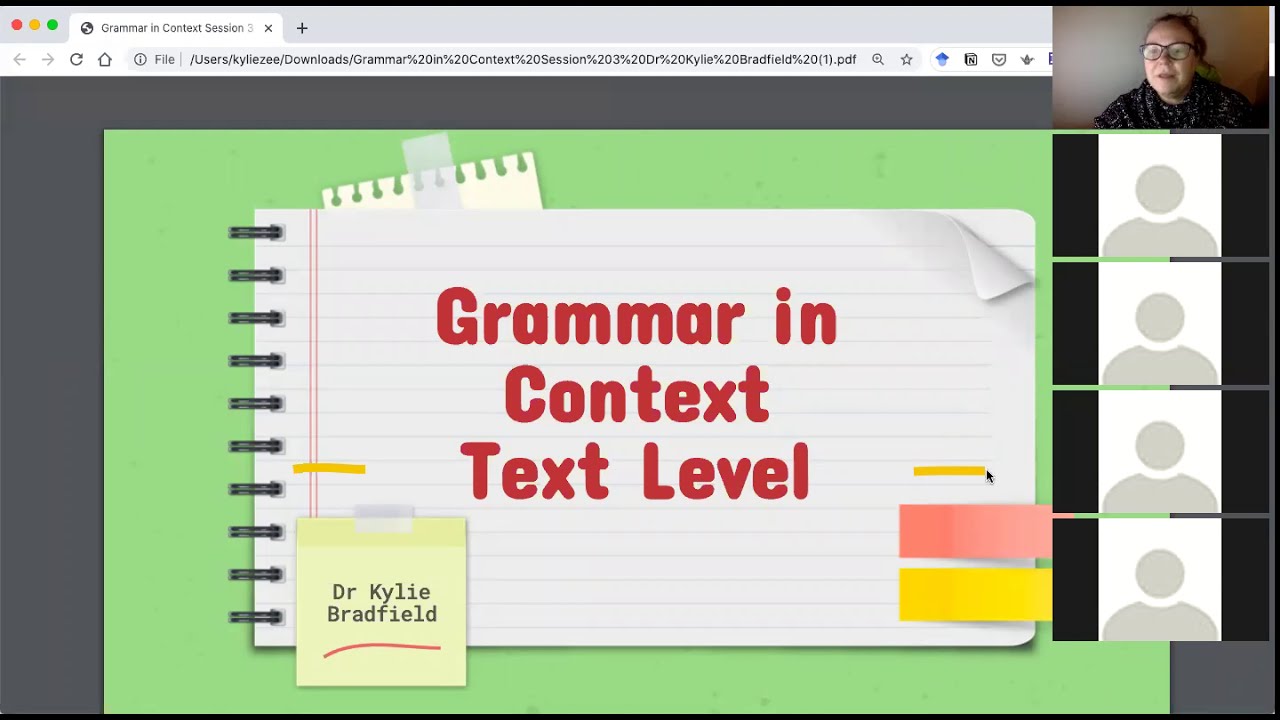 Teaching Grammar in Context: Text Level - YouTube