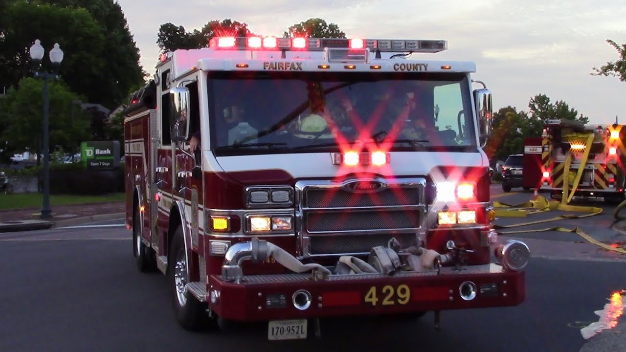 Fairfax County NEW Rescue Squad 401, and Engine 429 Responding - YouTube