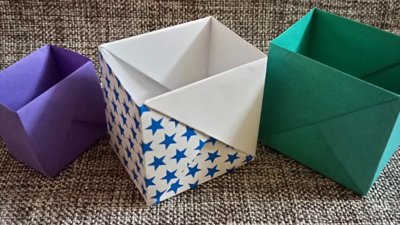 paper strong box | origami | paper craft | origami box | DIY | easy ...