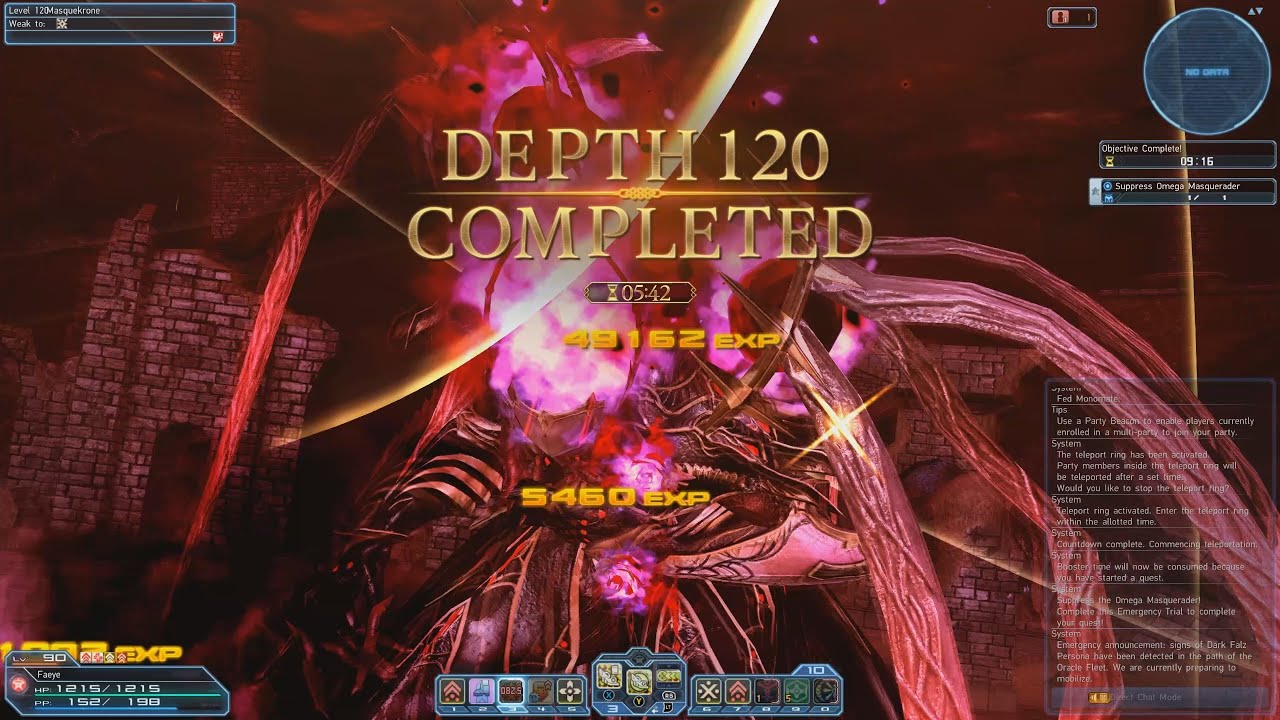 PSO2 - Remnants of a Parallel World - Depth 120 as Hero - YouTube