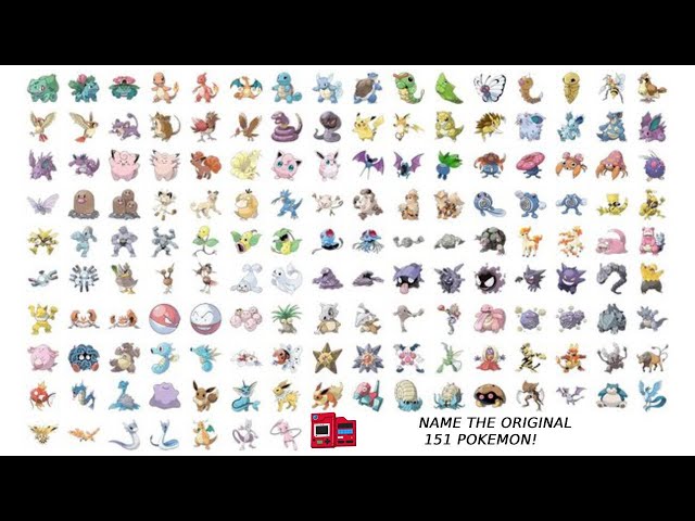 Original Pokemon Chart With Names