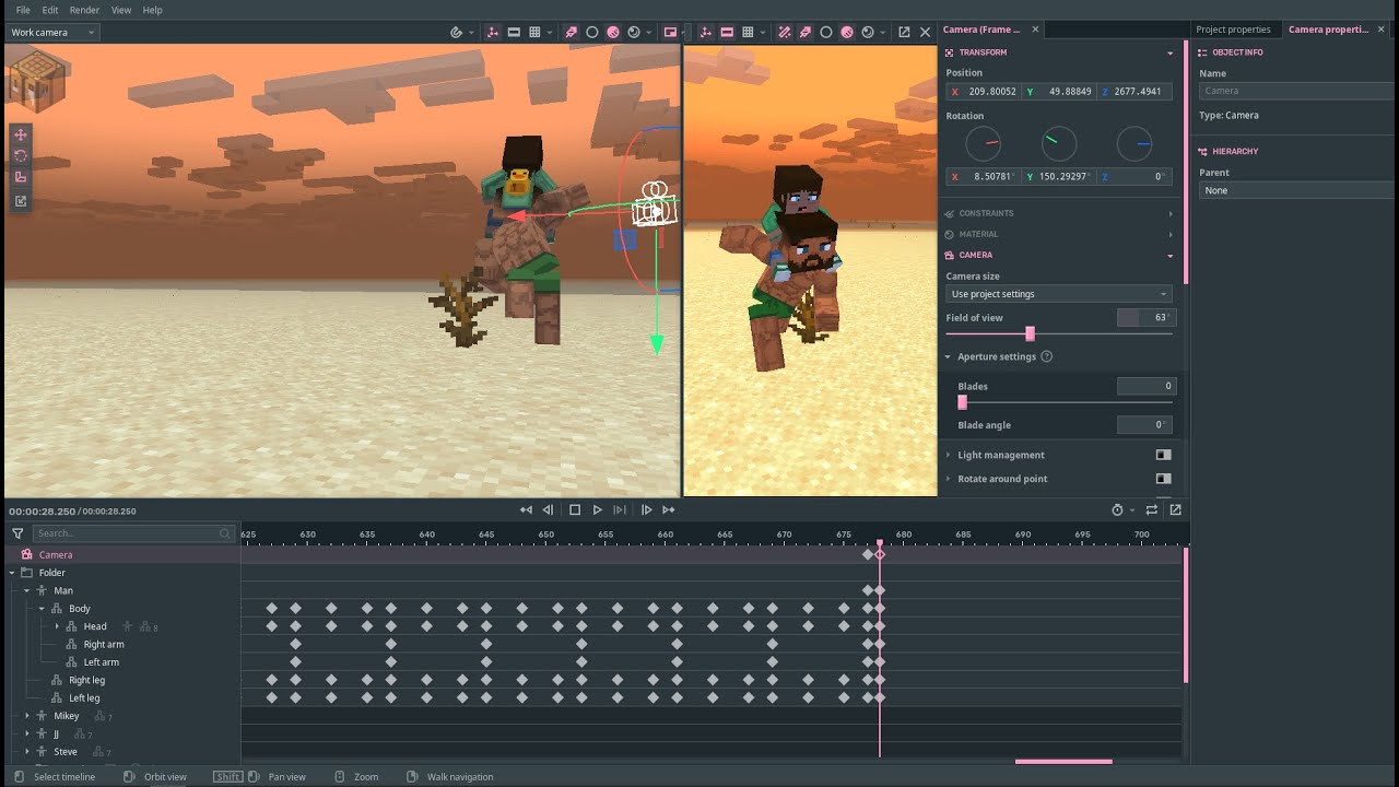 Steve Running Animation - Minecraft animations in MineImator # ...