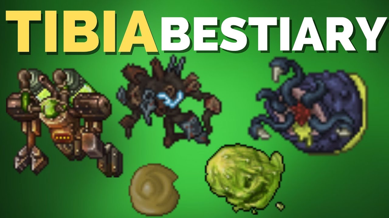 TIBIA BESTIARY Glooth Golem, Glooth Blob, Rustheap Golem, Glooth Anemone, Devourer - Oramond ...