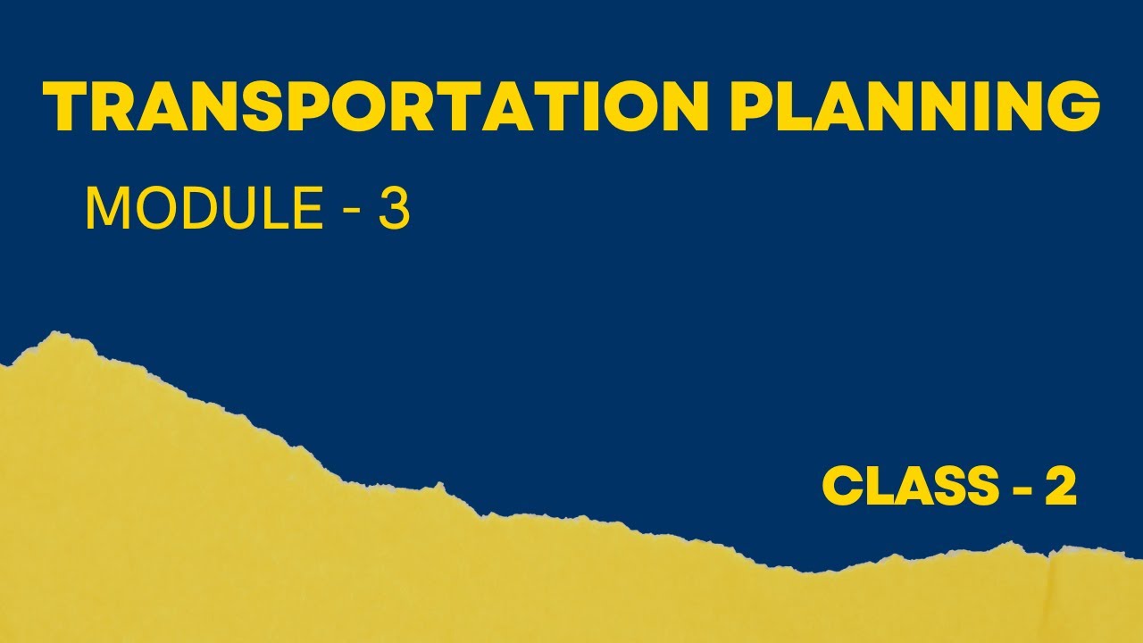 Definition of a study area - Transportation Planning - CET436 - YouTube