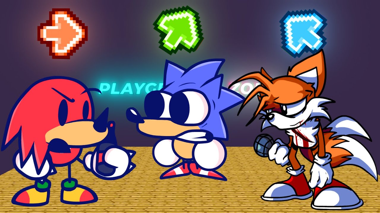 FNF Character Test | Gameplay VS Playground | Sonic (Sonk) | Knuckles ...