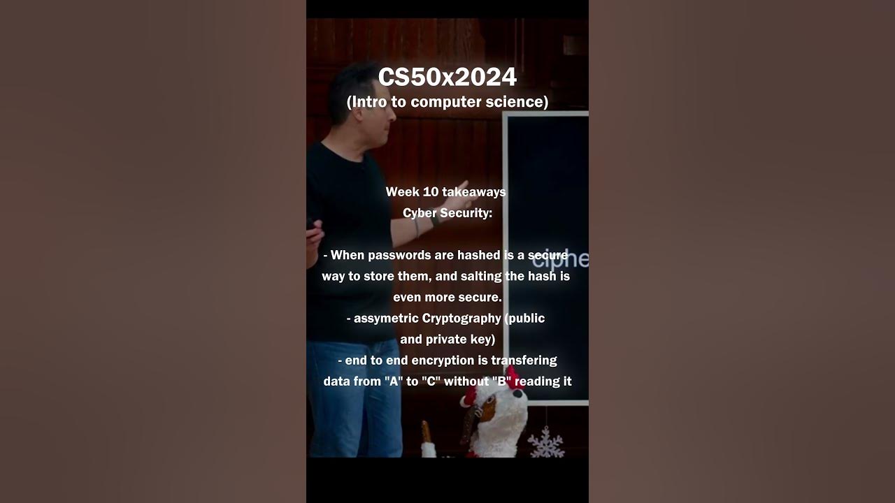 Part 16 - last part | CS50 Intro to computer science - week 10 Takeaways - Cybersecurity| - YouTube