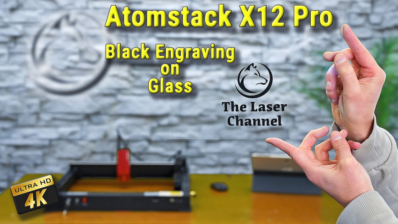 Black Engraving on Glass Atomstack X12 Pro - YouTube