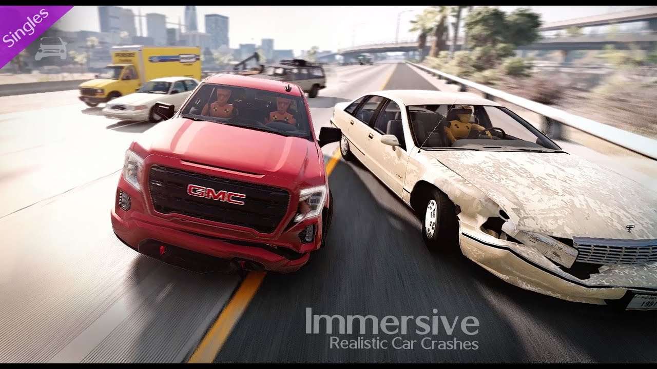 Immersive Realistic Car Crashes - Single #62 - BeamNG.Drive - YouTube