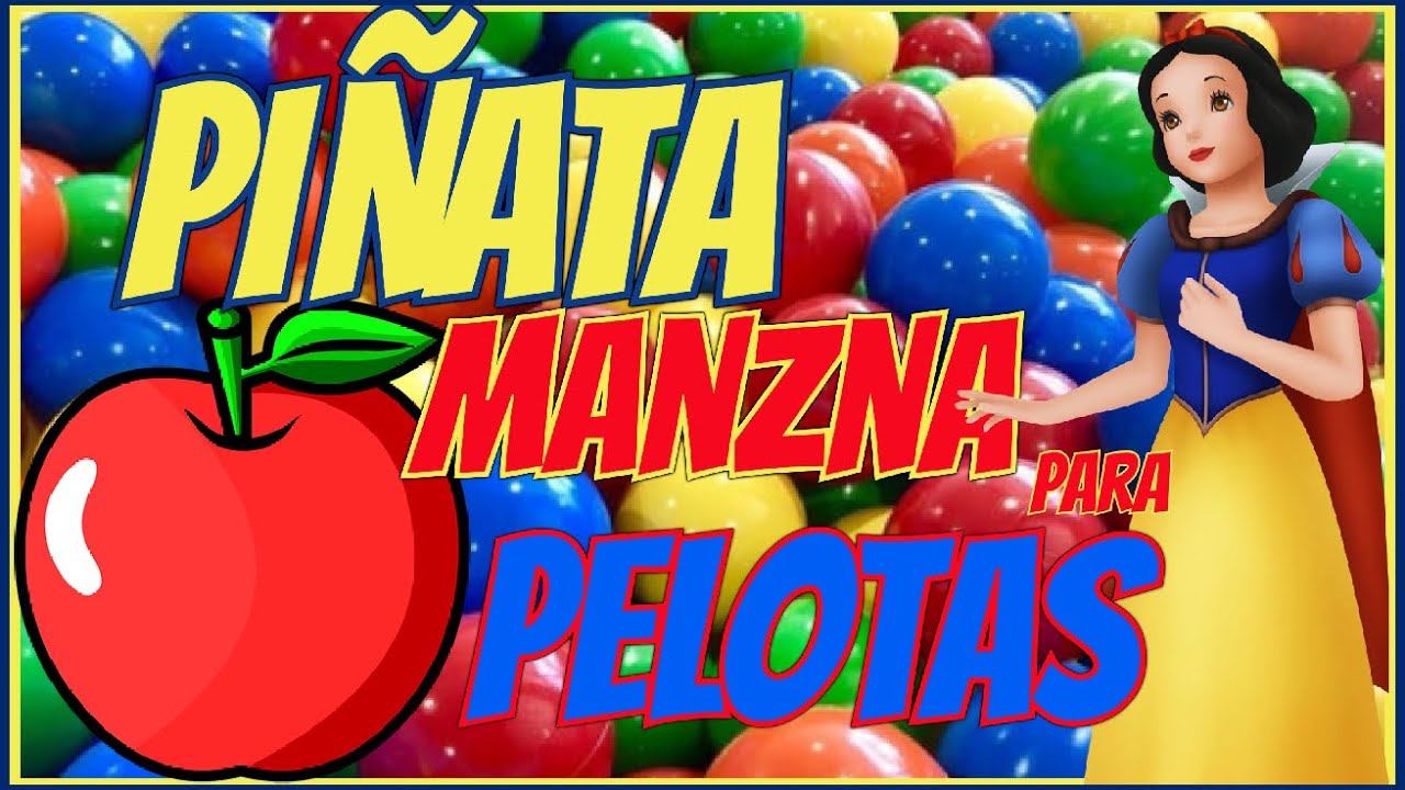 Piñata para pelotas en forma de manzana 🍎 blancanieves EDREI POP - YouTube
