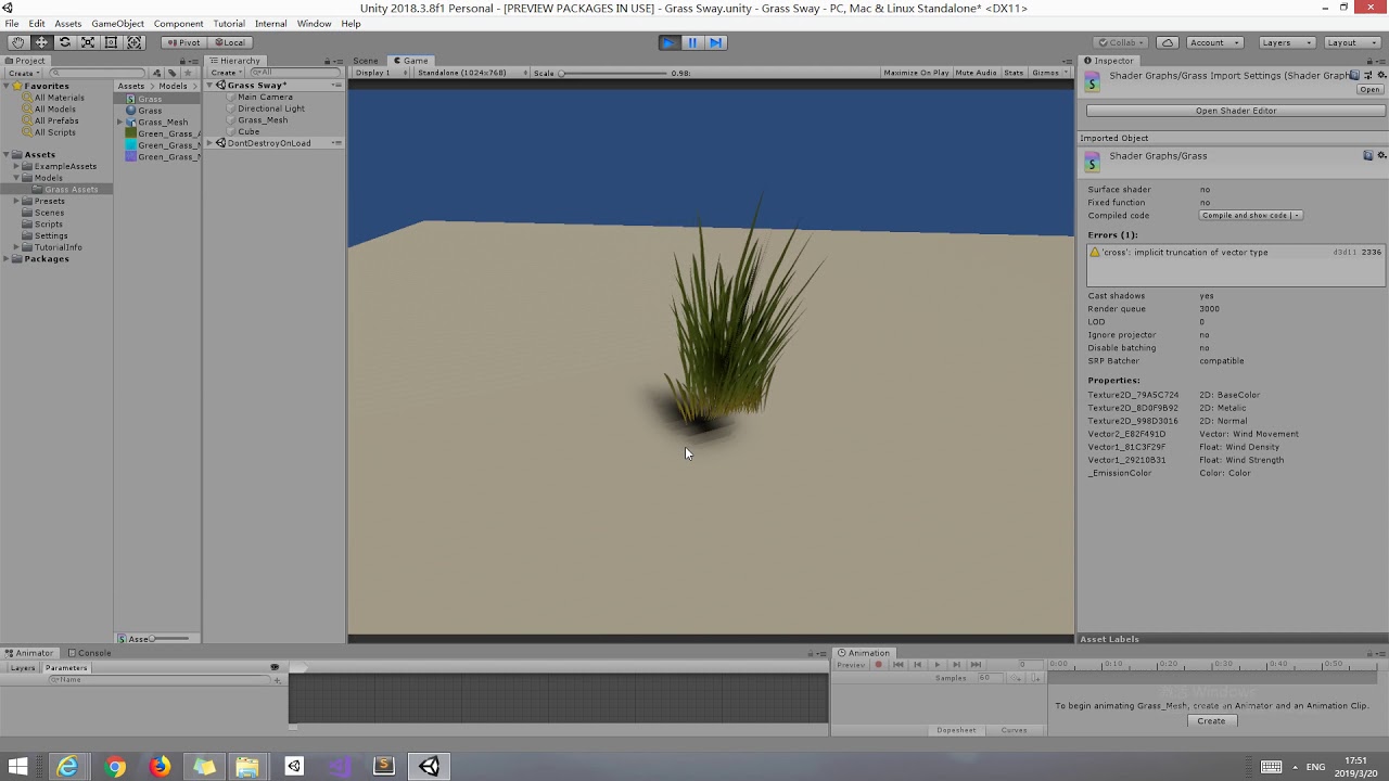 Grass Sway Demo - YouTube