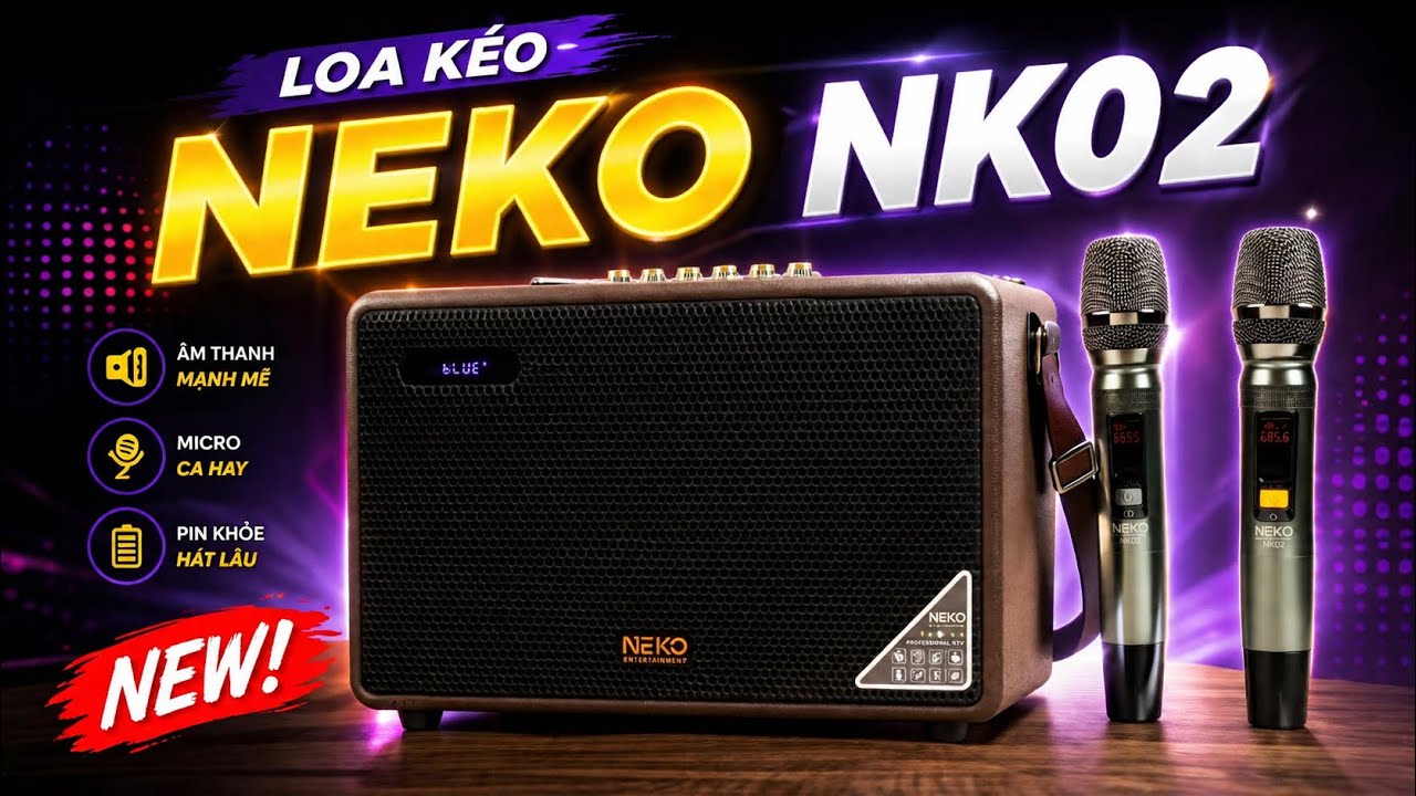 Loa Kéo Mini NEKO NK02 Công Suất 45W Phù Hợp Nghe Nhạc, Karaoke Di Động ...
