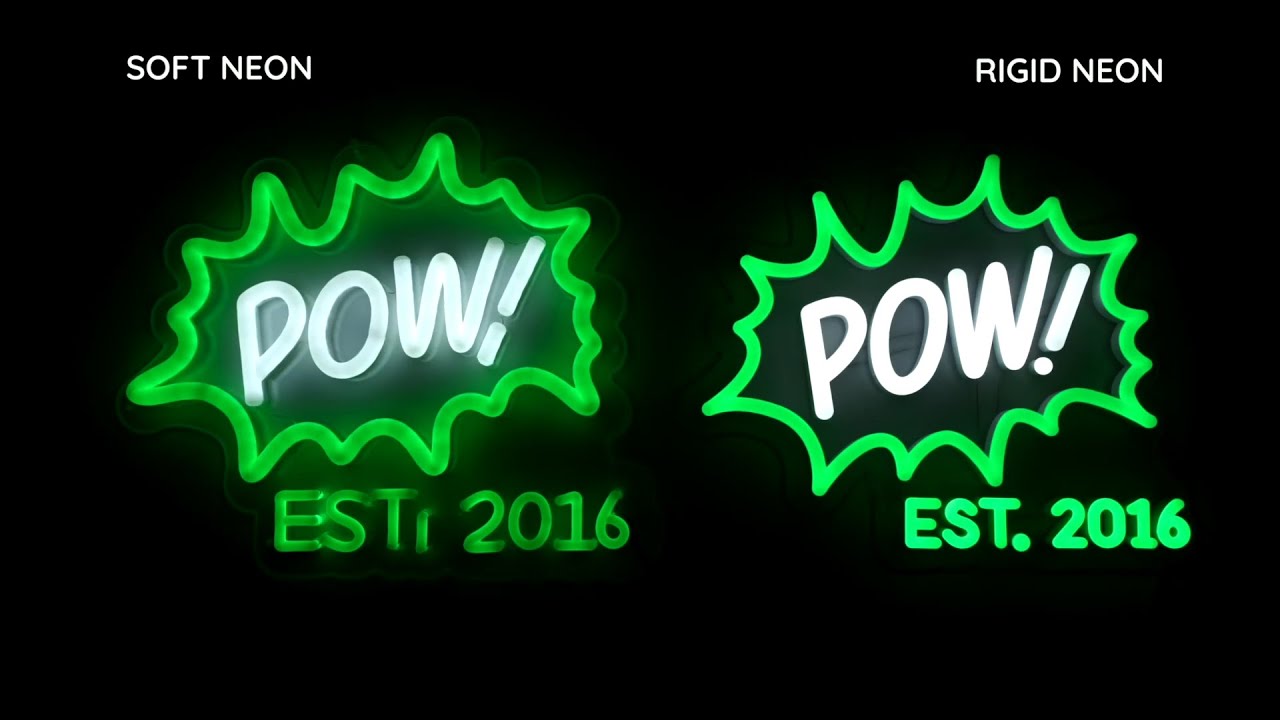 Custom LED Neon Sign Comparison: Rigid Neon vs. Soft Neon - YouTube