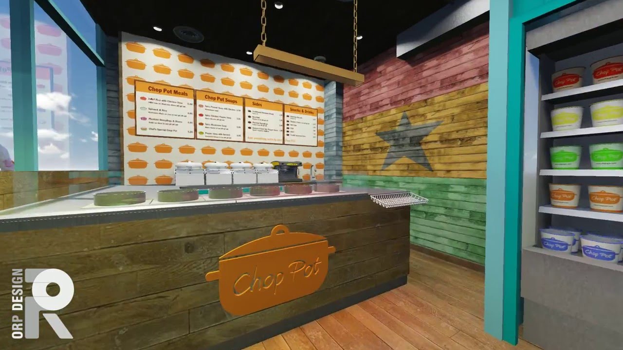 3D Fast Food Restaurant - SketchUp + Lumion - YouTube