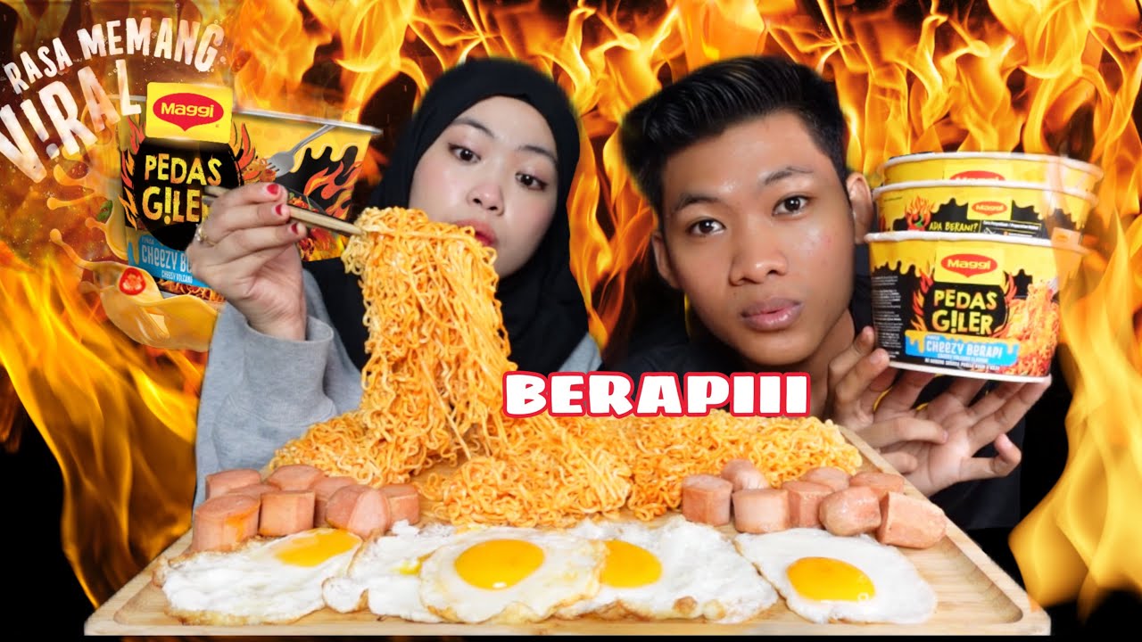 MAGGI PEDAS GILER CHEEZY BERAPI 3CUP auto SENAK PERUT🥵‼️ - YouTube