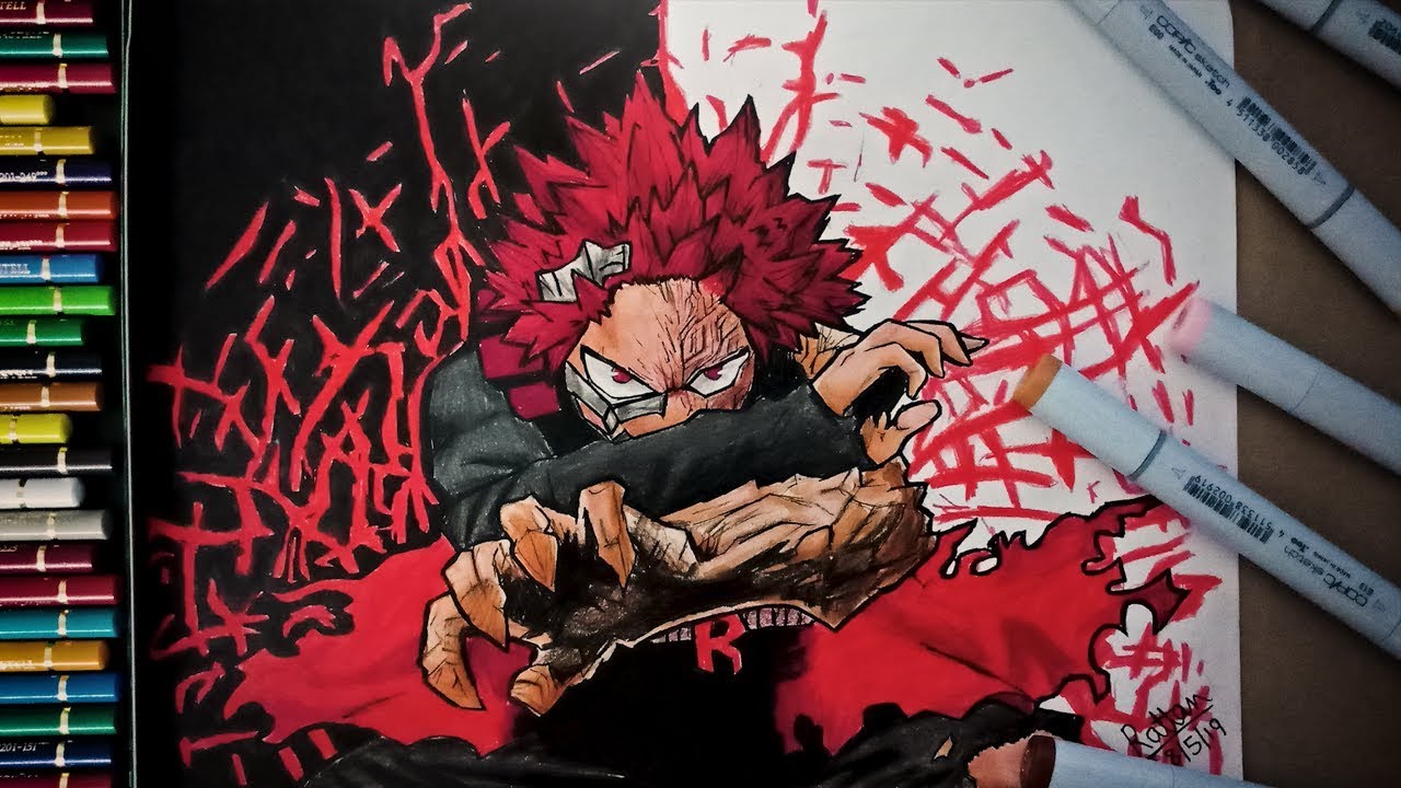 Drawing Kirishima From Boku No Hero Academia! | Kirishima speedart ...