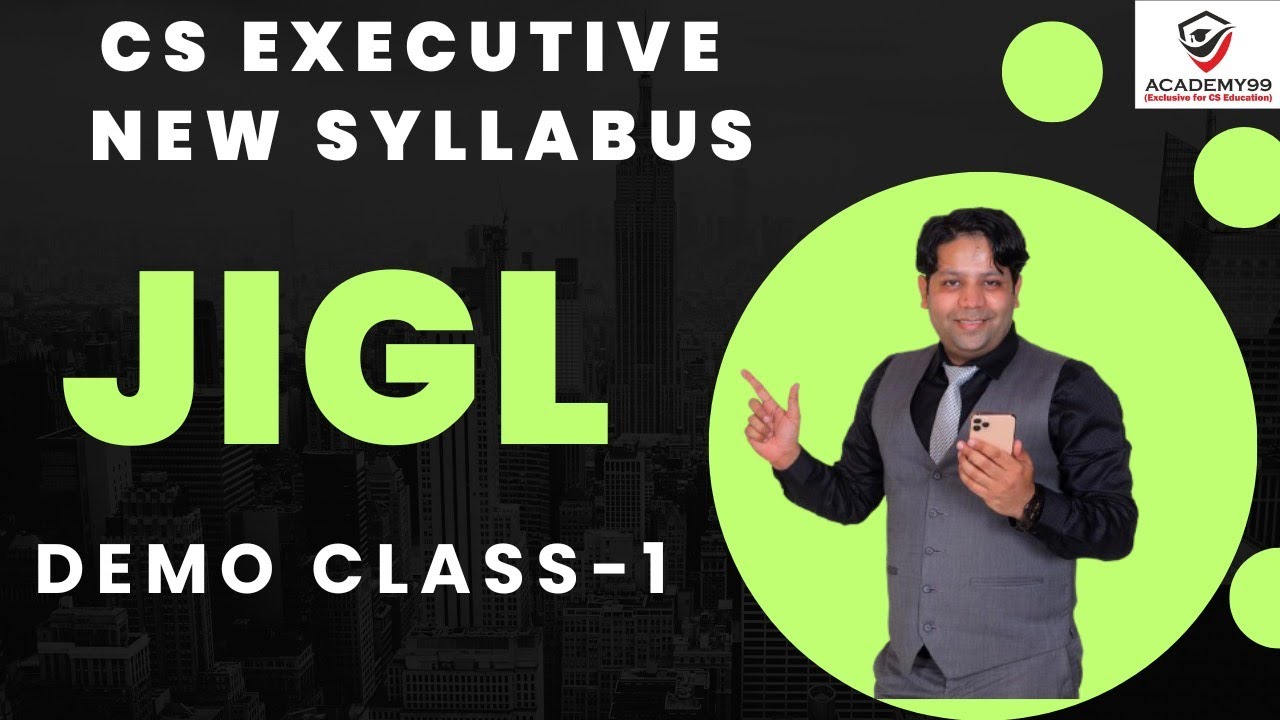 JIGL CLASS- 1 | CS EXECUTIVE NEW SYLLABUS | STAMP ACT | INDIAN STAMP ...