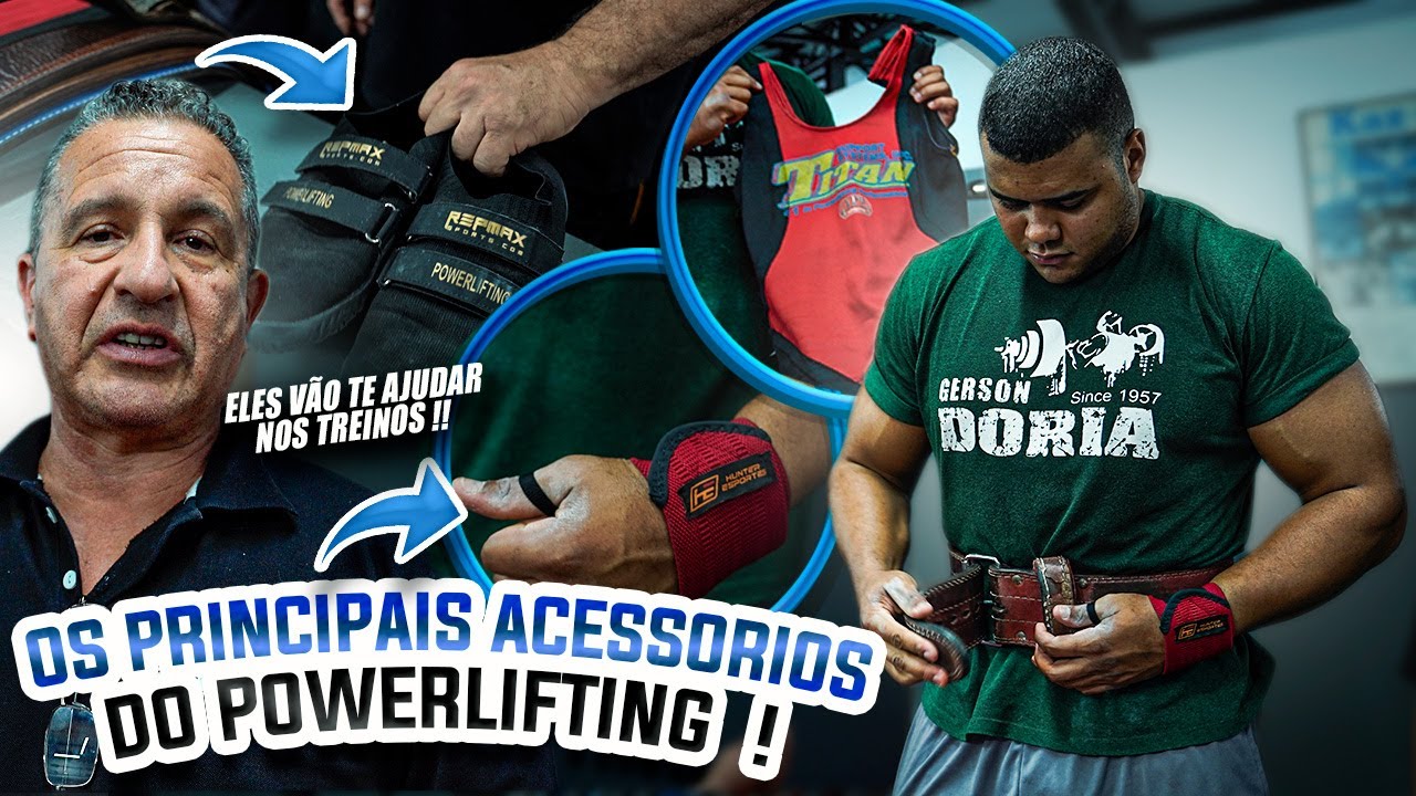 DORIA E BITELO MOSTRAM OS ACESSORIOS PRINCIPAIS DO POWERLIFTING ! - YouTube