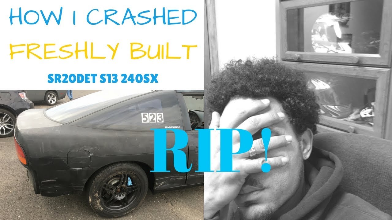 Track Day Crash SR20DET S13 240sx trackday at Dominion raceway - YouTube