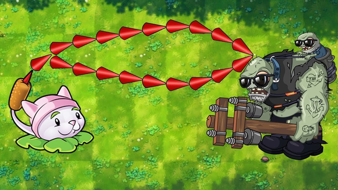 Plants vs Zombies - Unlimited Shots Ice Cattail + Fire Cattail vs All ...