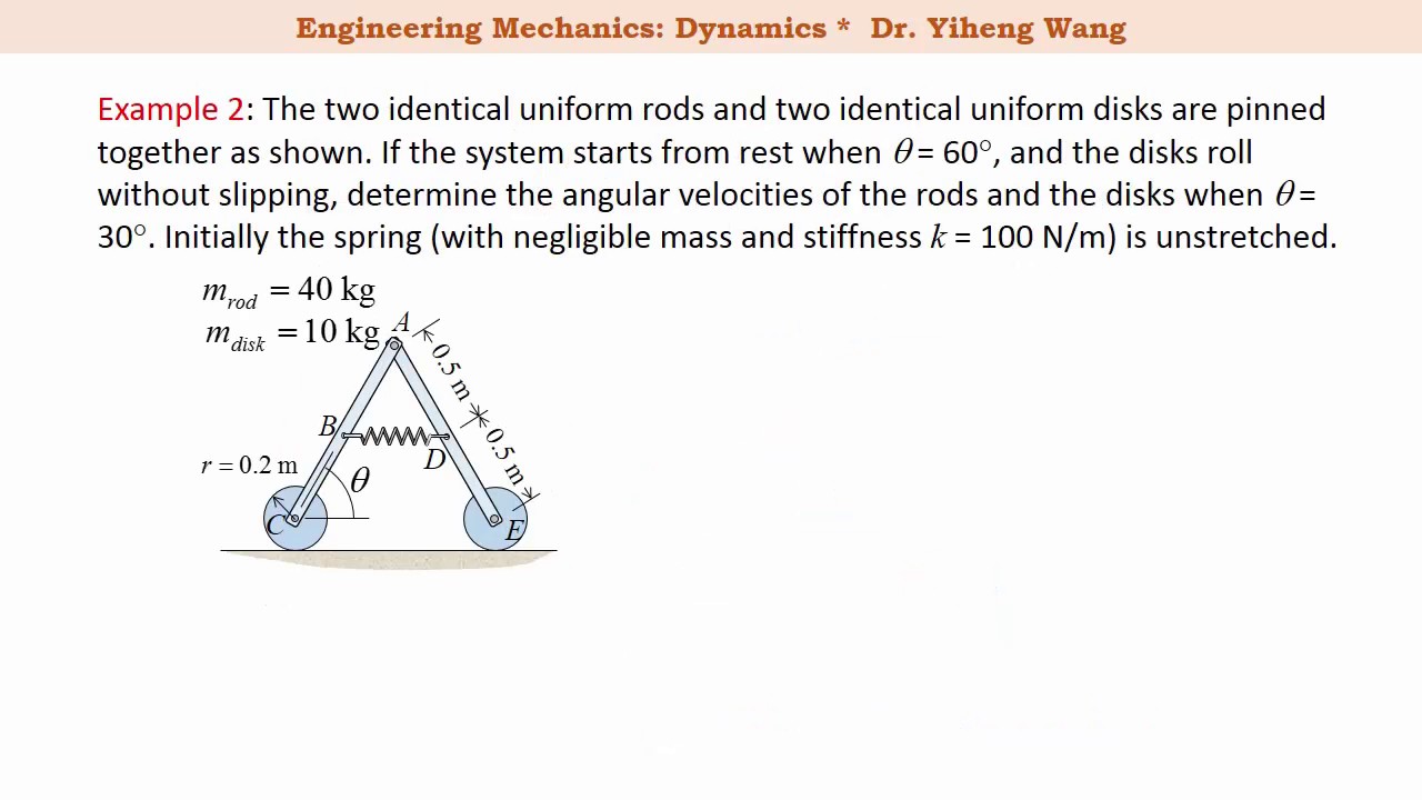33 TRIMMED Work and Energy for Rigid Body Planar Motion - YouTube