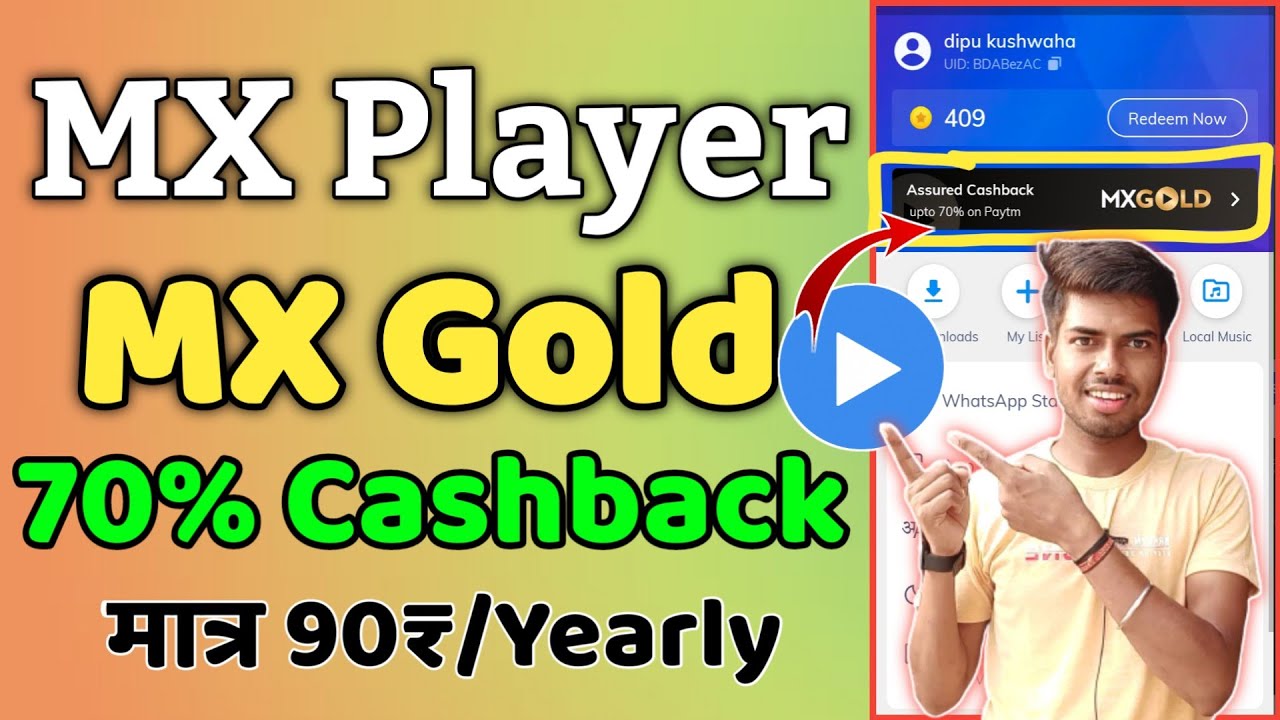MX player subscription | How to buy MX player gold | 70% cashback 99 ...